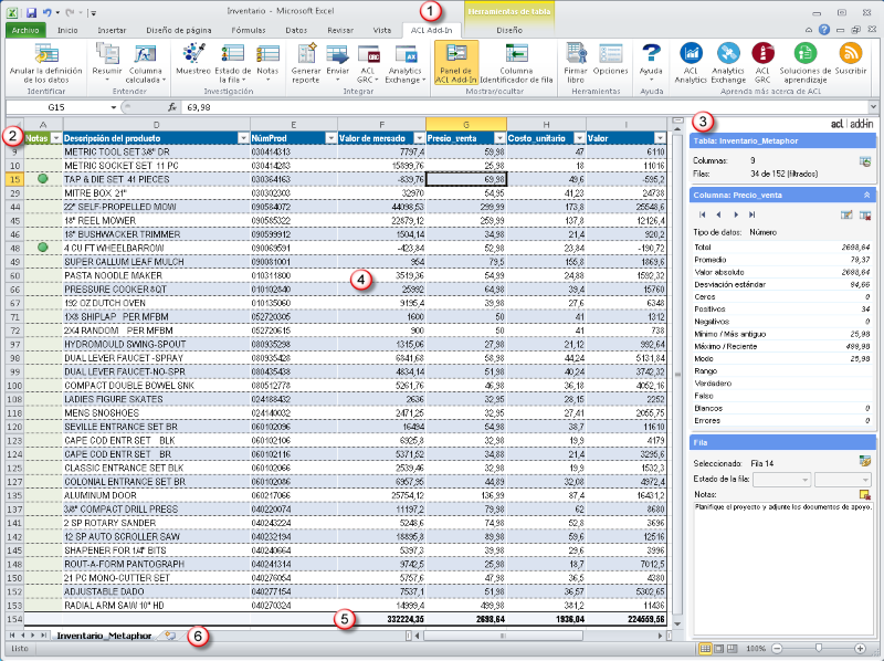 Descripción general de la interfaz de usuario