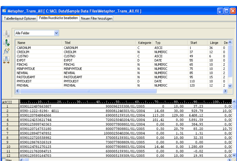 Mit Tabellenlayouts Daten strukturieren
