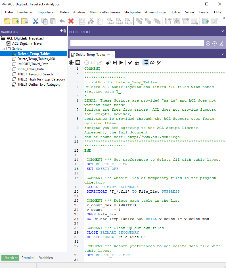 Mit Skripts arbeiten