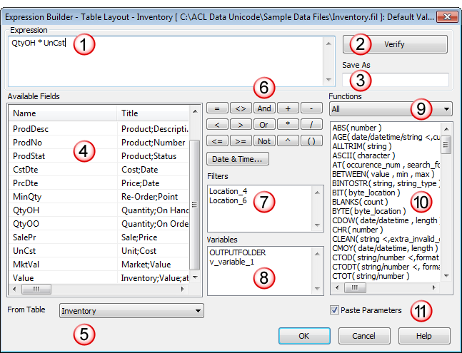 Expression Builder overview