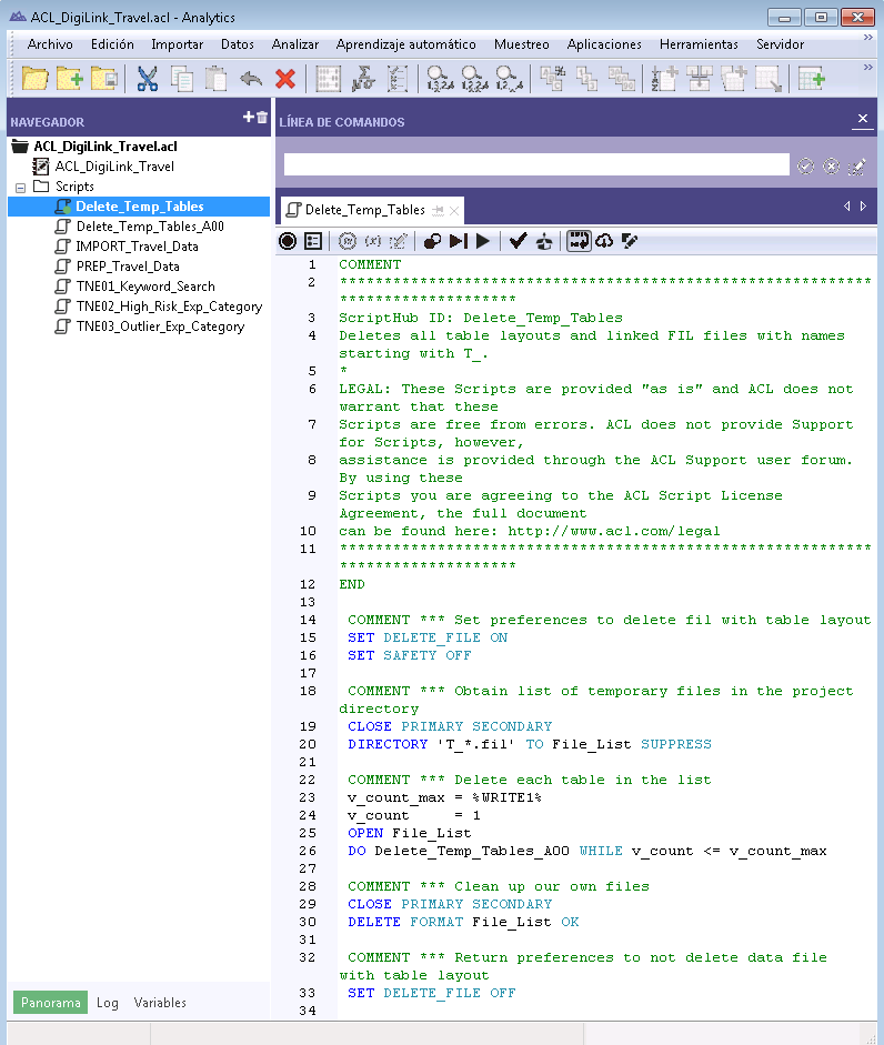 Trabajar con scripts