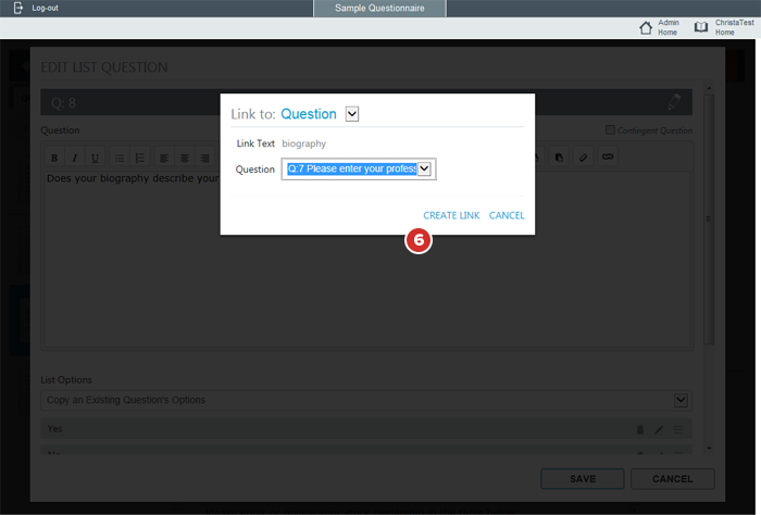 Linking to linkable questions (D&O)