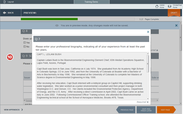 Linking to linkable questions (D&O)