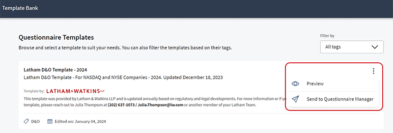 Usar una plantilla para crear un cuestionario