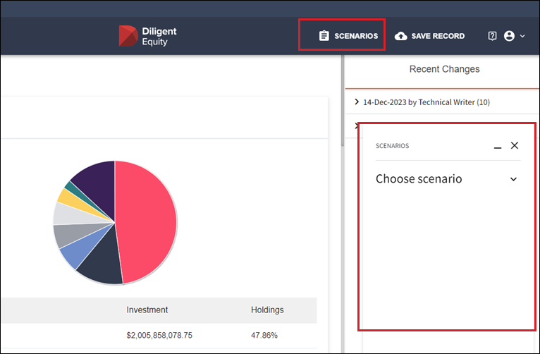 Create and edit a What-if scenario